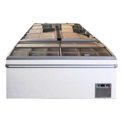 Cina Refrigeratore del congelatore dell'esposizione dell'isola del supermercato con le luci ed i coperchi scorrevoli del LED in vendita