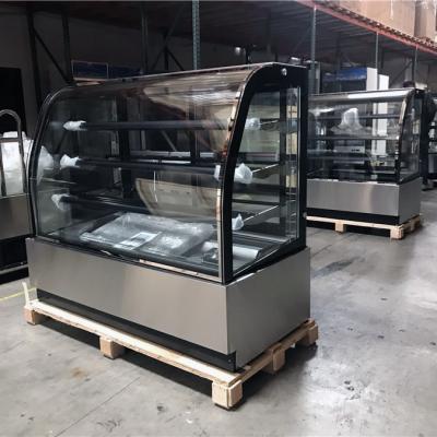 Cina Dispositivo di raffreddamento refrigerato della vetrina del contenitore per esposizione del forno dell'acciaio inossidabile di 3 Tires con illuminazione del LED in vendita