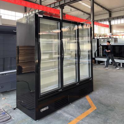 China Koel-voedsel display koelkast met volle hoogte frameless anti mist glas deuren Te koop