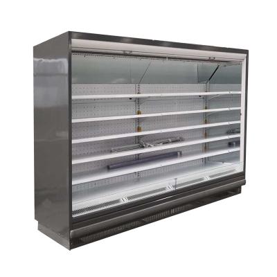 China Open Air Refrigerated Display Cases With Fruit And Vegetable Display Shelves for sale