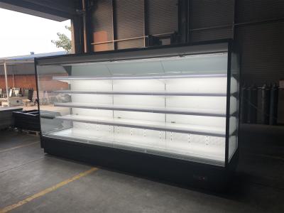 China Früchte zeigen Werbungs-offenen Anzeigen-Kühlschrank mit Doppelluftschleier und Fernkompressor an zu verkaufen