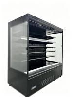 China R290 Plug‑and‑Play Open Multideck Chiller Panoramic Endpanel Adjustable Shelving for sale