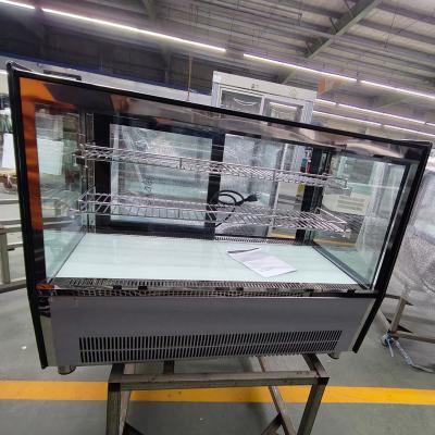 China 900MM Medium Counter‑Top Cake Refrigerated Showcase Air‑Cooled Metal‑Shelf Commercial Cooler for sale