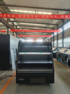 China SEMI Plug-in Semi-Height Open Display Fridge with Built-in Condensing Unit, Adjustable Shelving, and LED Lighting for sale
