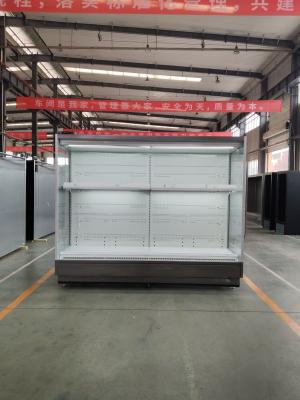 China GAEAECO Food Retail Open Front Display Chiller for Mini Mart with Wide Storage Shelving and Integrated LED Lights to Enhance Product Presentation for sale