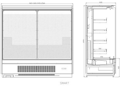 Cina Congelatore di frigorifero mobile freddo della carne del supermercato con il multi scaffale della piattaforma e la luce del LED in vendita