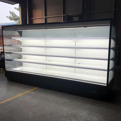 Cina Vetrina fronteggiata aperta del frigorifero dell'esposizione della latteria di Wallsite con il sistema di raffreddamento arieggiato in vendita
