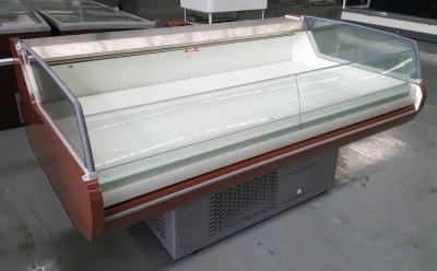 China Butcher Serve Over Counter Display Fridge Fresh Meat Display Chiller High Energy Efficiency for sale