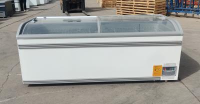 China Horizontal Combined R290 Glass Top Island Freezer For Ice Cream for sale