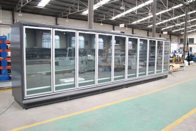 China Multideck remoto balança o congelador de vidro da exposição da porta com unidade de condensação remota de Copeland ou de Bitzer para alimentos congelados for sale