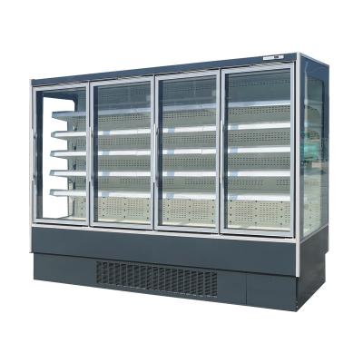 Cina Multideck alimentabile oscilla il congelatore di vetro dell'esposizione della porta per il supermercato con il compressore di SANYO/Secop per gli alimenti congelati in vendita
