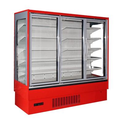 Cina Multideck alimentabile oscilla il congelatore di vetro dell'esposizione della porta per il supermercato con il compressore di SANYO/Secop per gli alimenti congelati in vendita