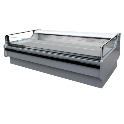 China Commercial Energy-Saving Refrigerated Display Fridge with Rounded Inside/Outside Corner Cooked Foods Display for sale