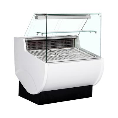 Cina Gli hamburger di raffreddamento della carne di maiale del fan visualizzano il refrigeratore con lo scaffale di vetro ambientale intermedio in vendita