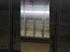 Frozen Foods Glass Door Freezer With Auto Evaporation Water Tray