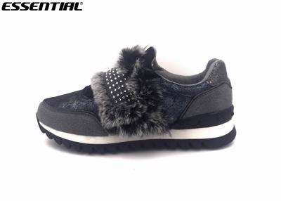 China Grey Lycra Lining Ladies Casual Shoes With Flexible Big Teeth TPR Outsole for sale