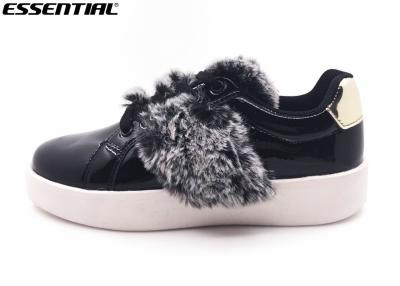 China Platform Style Ladies Casual Shoes Patent PU Material Warm Faux - Fur for sale