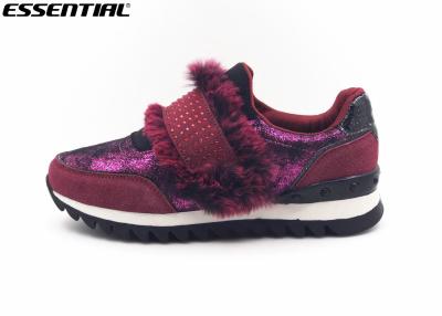 China Customized Brand Ladies Fashion Shoes Metallic Fabric Upper Material 3 for sale