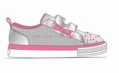 China Beautiful Bubble Printed Children'S Casual Shoes Vulcanized Rubber Outsole for sale