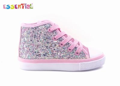 China Glitter Fabric Children'S Casual Shoes Flexible Natural Rubber Traction Outsole for sale