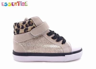 China Vulcanized Children'S Casual Shoes / Girls Casual Sneakers Leopard Mesh for sale