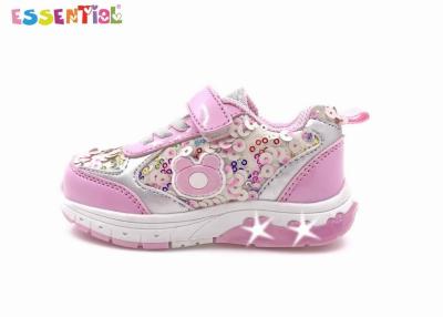 China Pink Light Up Running Shoes / Sneakers With Glowing Soles Synthetic Upper for sale