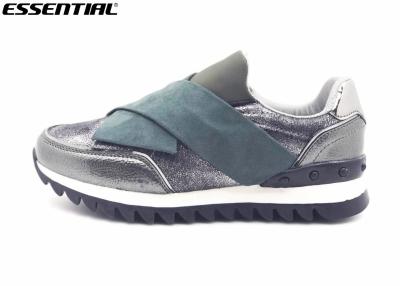 China Travel Ladies Casual Shoes , Ladies Slip On Sneakers Mesh Lining Material for sale