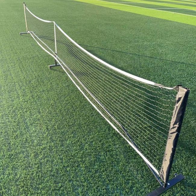 Close-up view of artificial grass texture and quality