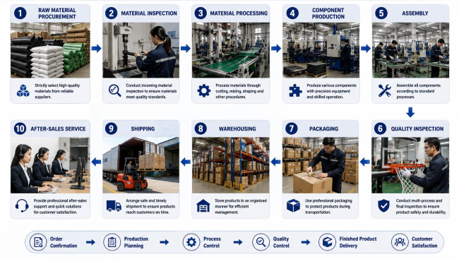 Production process and workflow diagram