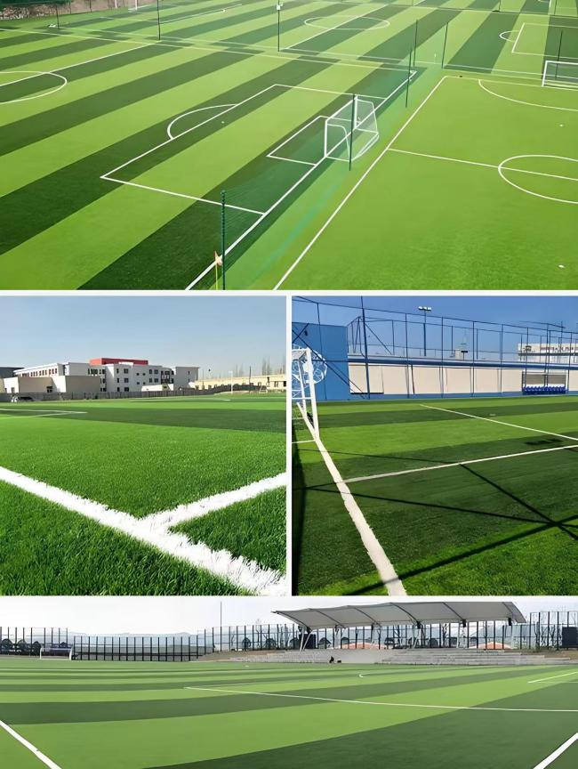 Artificial grass close-up showing texture and density
