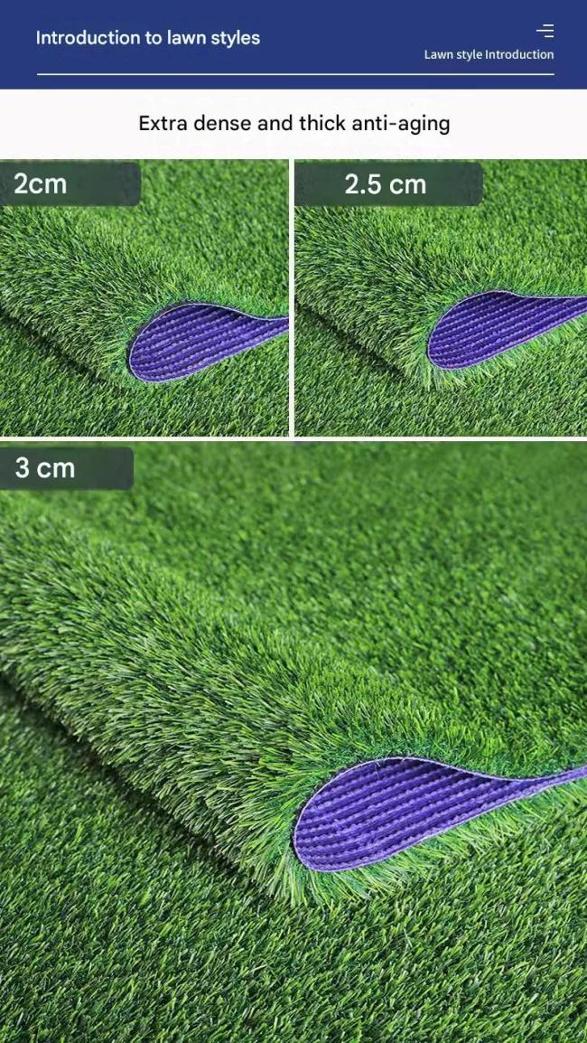 Synthetic turf on sports field