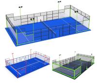 Quality 10+ Years Life Durable 12mm Tempered Glass Powder Coat Portable Padel Court for for sale