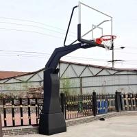 Quality Professional 72 Inch Tempered Glass Backboard Basketball Stand with Adjustable for sale