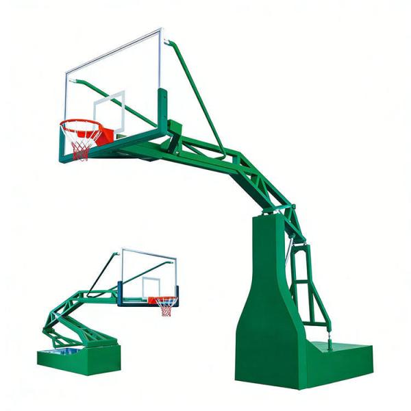 Quality Movable Basketball Stand with Adjustable Height and Tempered Glass Backboard for Indoor Outdoor Use for sale