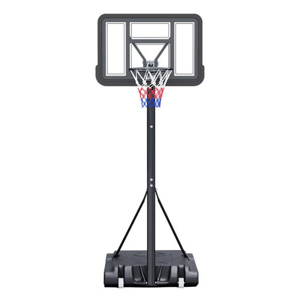 Quality Adjustable Basketball Hoop System with Tempered Glass Backboard and Movable Wheels for Indoor and Outdoor Use for sale