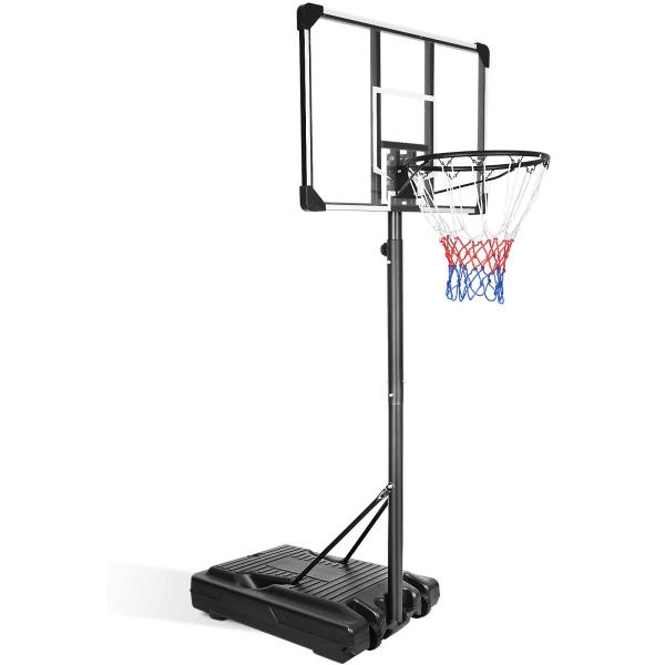 Quality Portable Basketball Hoop with 36 Inch Backboard and Adjustable Height 1.9m-2.6m for Indoor Outdoor Basketball Stand for sale