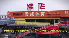 Welcome Philippine Clients Visit Our Sports Equipment Showroom