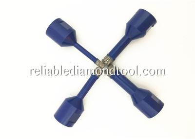 China Blue Brazed Dry Diamond Hole Saw 13 mm Diamond Coating Length for Angel Machine for sale