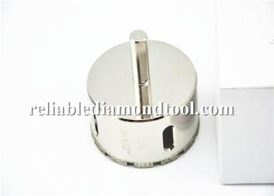 China Round Shank Silver Diamond Coated Drill Bits Dia 10mm Laser Printing for sale