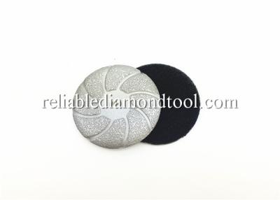 China Diamond Polishing Pad Vacuum Brazed #100 4 inch Diameter with velcro backup for easy connection for sale