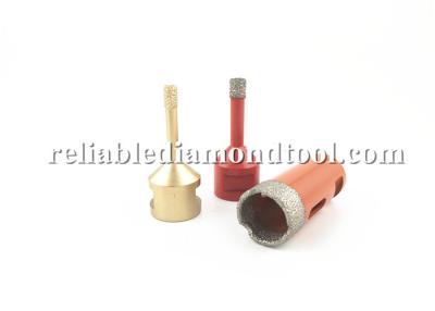 China M 14 Small Brazed Diamond Hole Saw / Dry Diamond Core Drill Bits Golden Plating TUV for sale