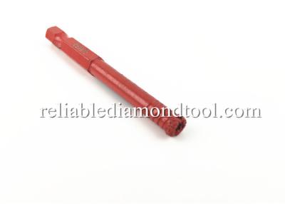 China 1/4'' Hex Vacuum Brazed Diamond Drill Bit  Dia 6 mm 8 mm 12 mm Diamond Coating Length 3 mm 5 mm for sale