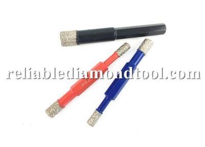 China Diamond Tile Drill Bits 6 8 mm 2 In 1 Diamond Hole Saw Granite Marble Vacuum Brazed for sale