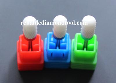 China Nail Head Diameter 6.5MM Barrel Balll Total Length 40MM White Ceramic Burr White 1 Piece for sale