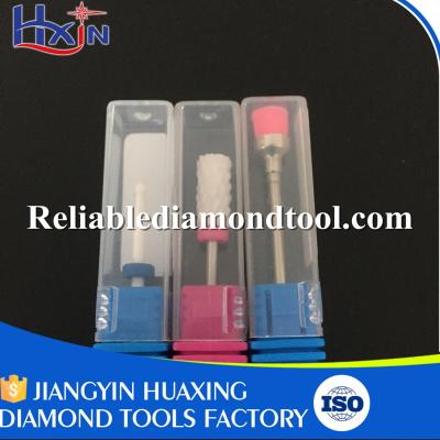 China One Piece Small Ball One Piece Large Barrel One Piece Brusher Ceramic Nail Drill Bits White for sale