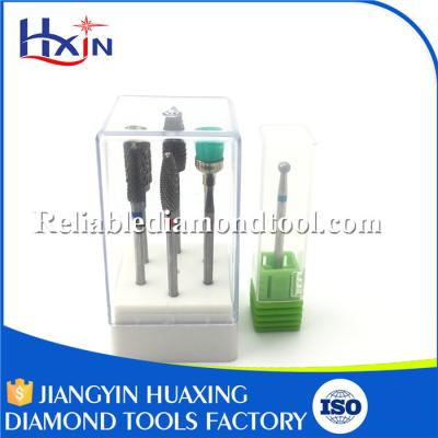 China Six Pieces / Set Diamond Nail Bit Tungsten Carbide Burrs For Nail Beauty for sale