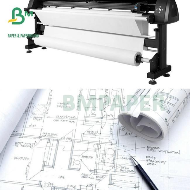 3inches Core CAD Bond Roll 36''x500ft Wide Format Engineer Plotting Paper