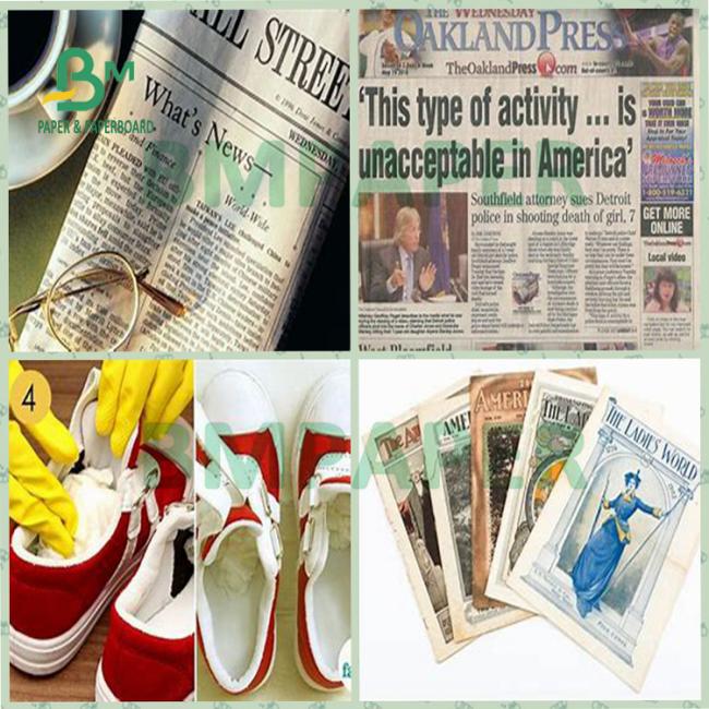 42 - 52 Gsm Newsprint Wrapping Paper Good Ink Absorption 15cm Diameter