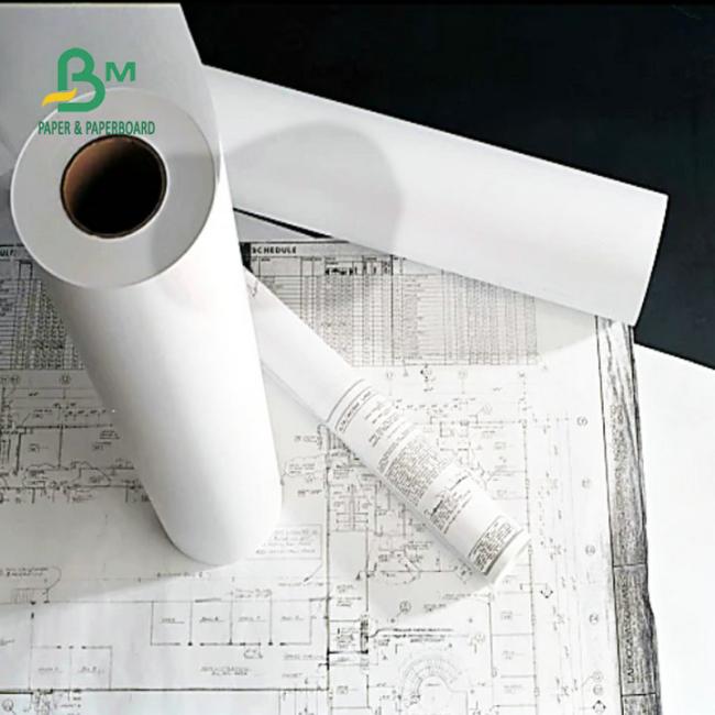 610mm 914mm Width 20# CAD Bond Paper Roll For Architectural Drawing 