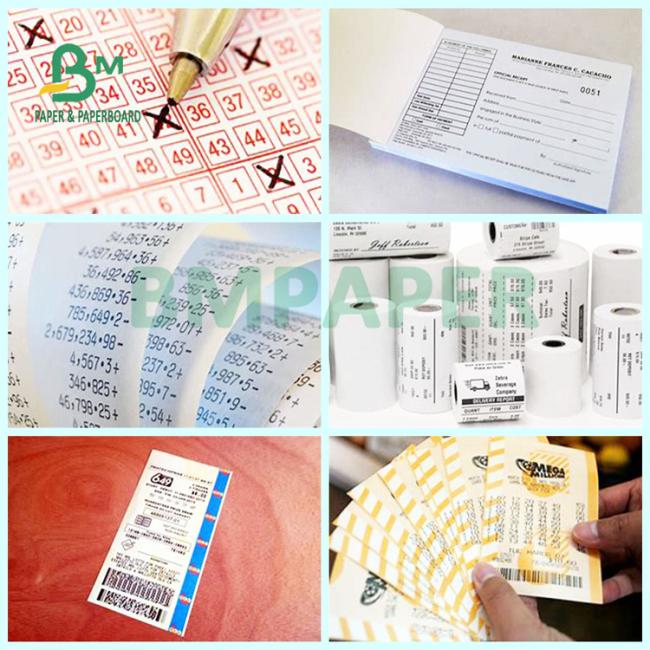 resistenza ad alta temperatura di carta della ricevuta termica di 62gsm 65gsm per il biglietto di lotteria
